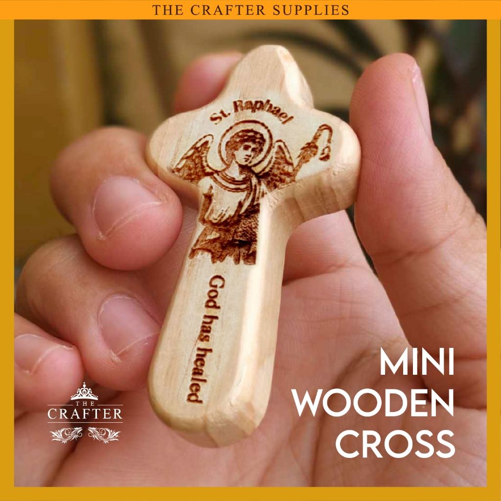 St. Raphael Wood Mini Cross Holding Cross Comfort Cross Praying Cross ...