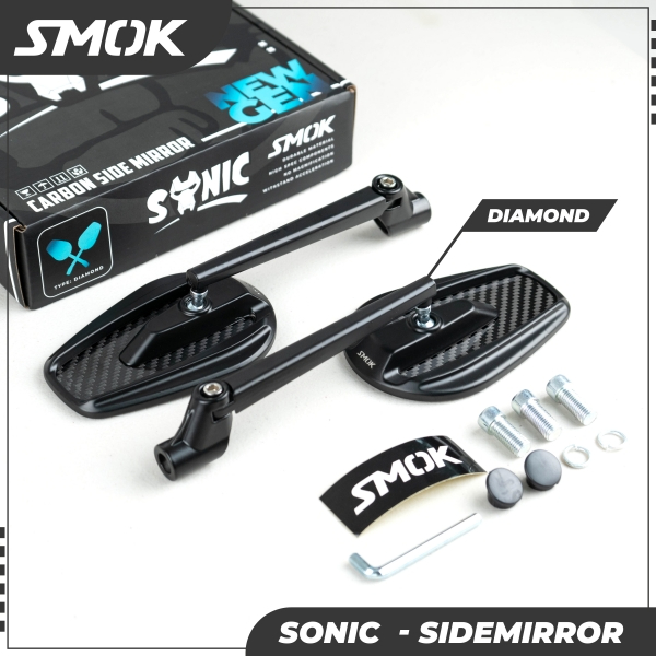 【EAGLE SPEED】SMOK UNIVERSAL SIDE MIRROR SONIC DIAMOND BLACK CARBON ...
