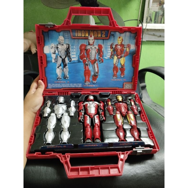 Marvel Iron Man 2 Tri Armor Suitcase 29675 MEGA BLOKS 2010 HTF Rare ...