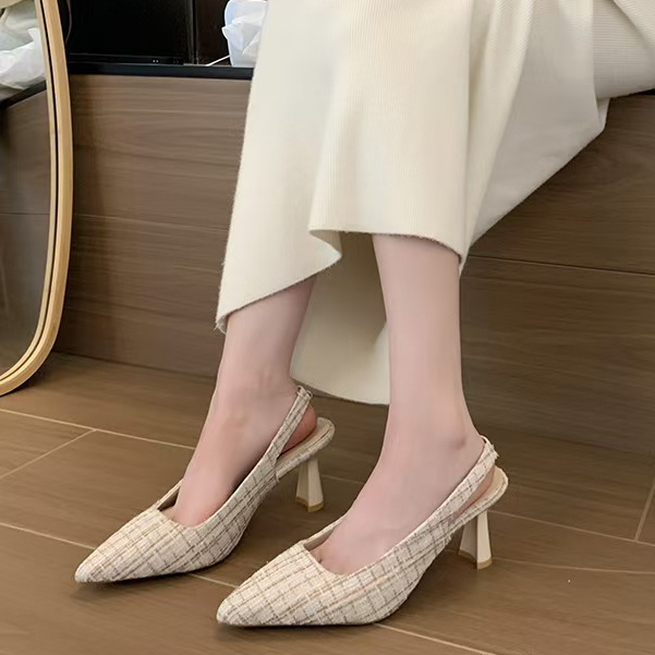 Korean Women's High Heels Pointed Shoes 3 inches | Shopee Philippines