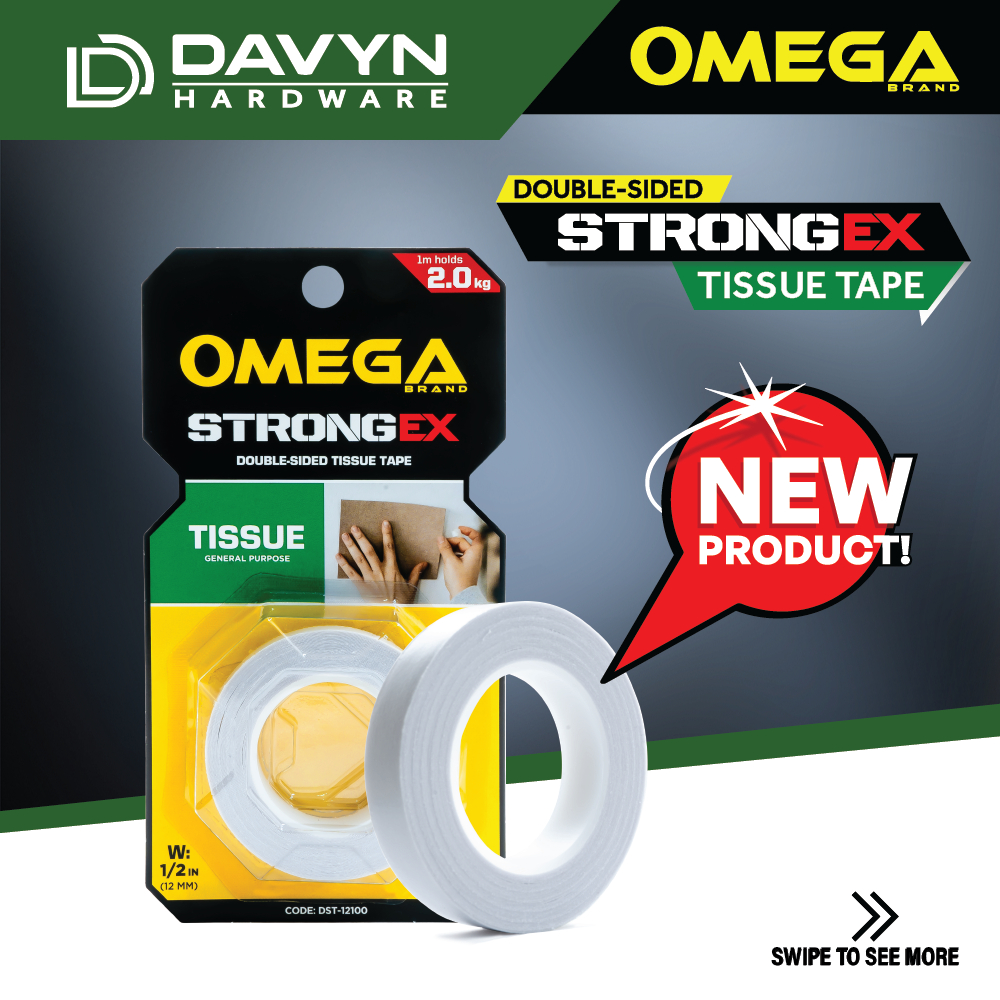 OMEGA StrongEX Double-Sided Tissue Tape - Semi Transparent | General ...