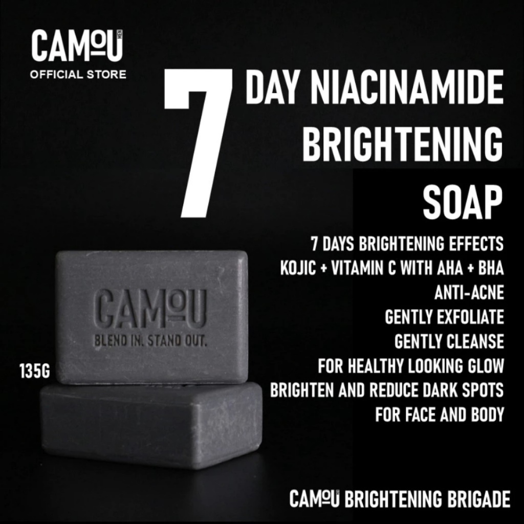 135g Camou For Men 7Days Niacinamide Brightening Soap | Shopee Philippines