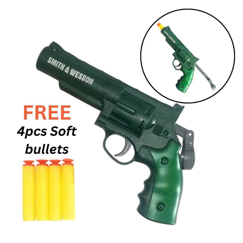 sap D-13 SOFT BULLET GUN SET/NERF GUN WITH 4PCS soft BULLETS | Shopee ...