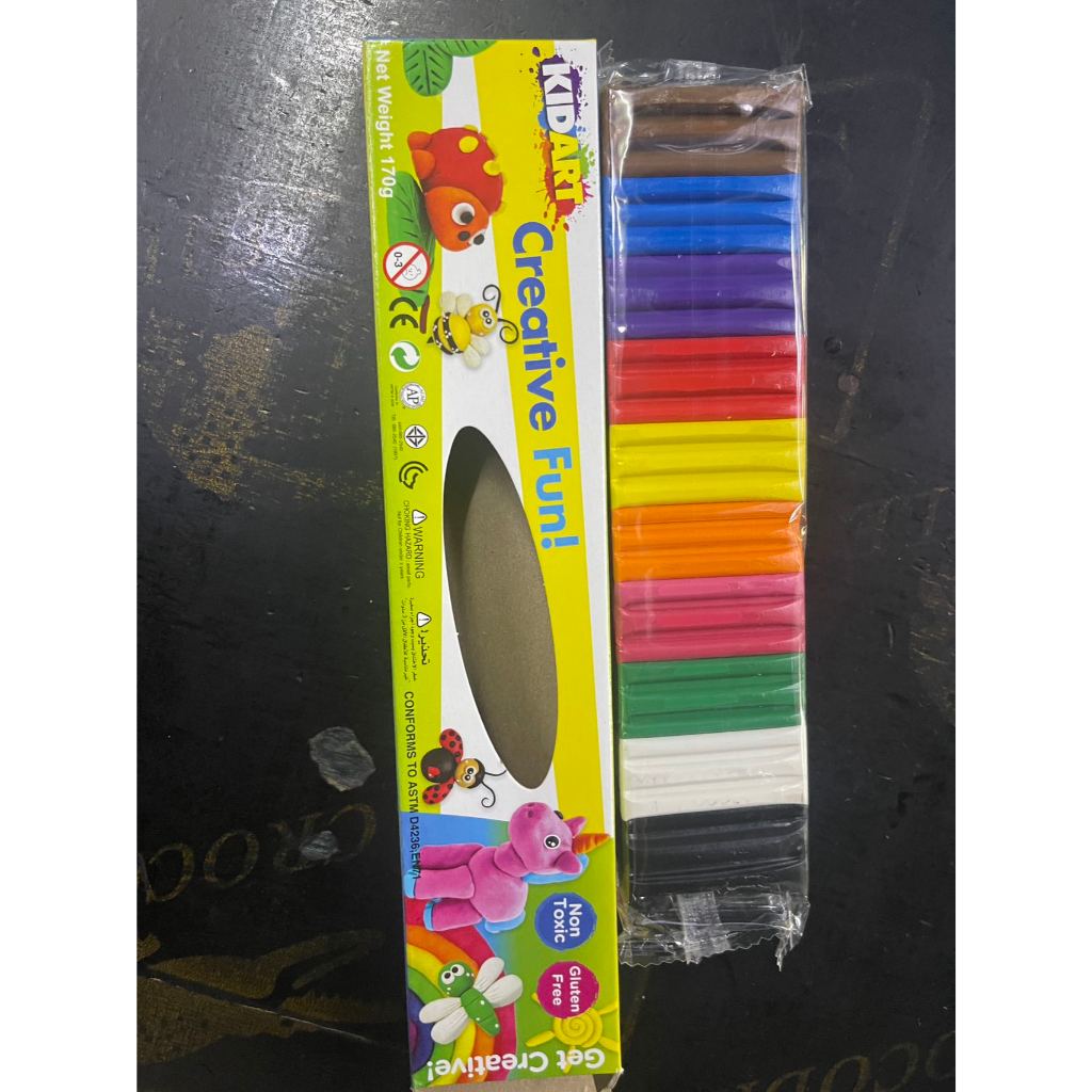 clay (kid art) modeling clay 10colors neon | Shopee Philippines