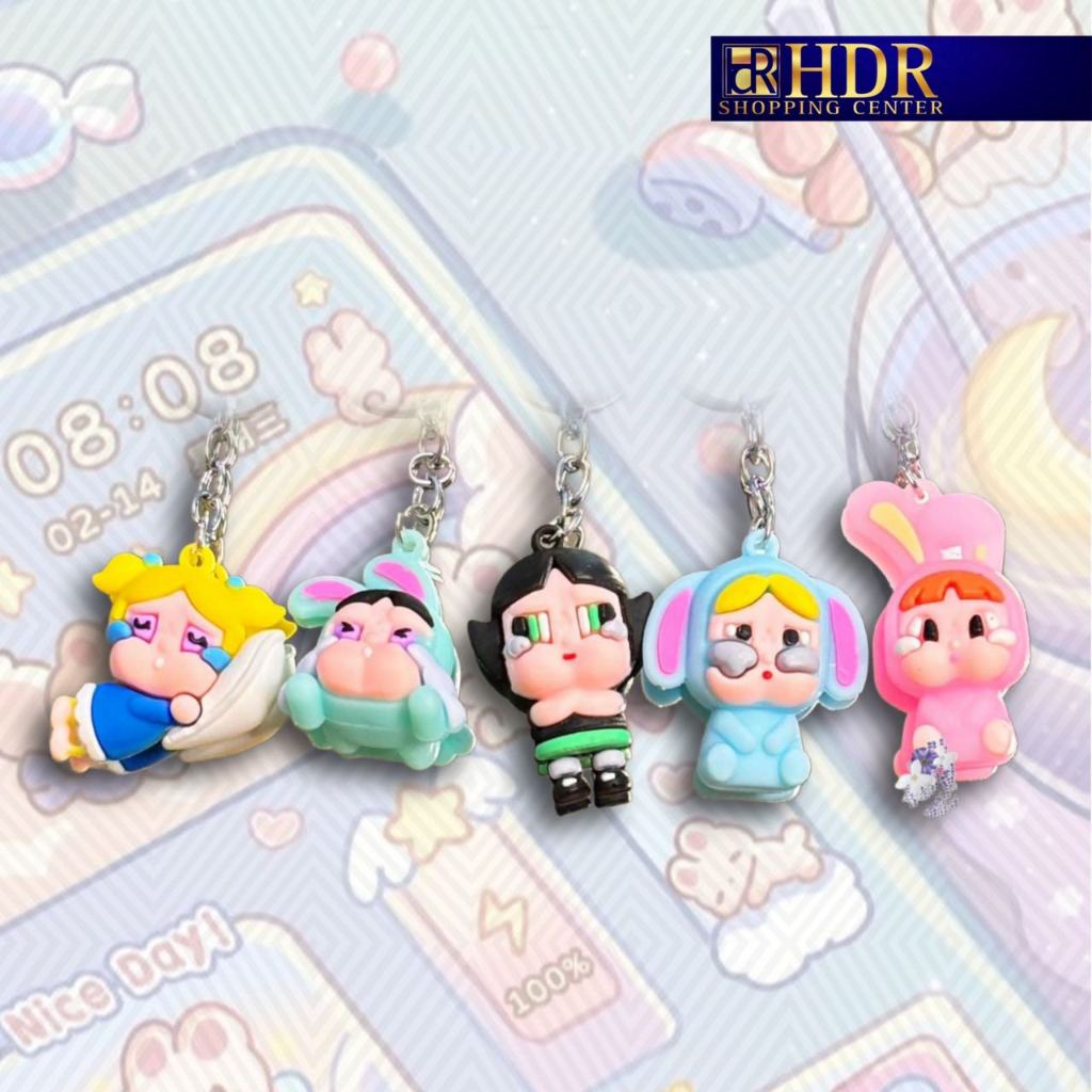 HDR CUTE CHIBI PPG CRYBABY POWER PUFF GIRLS CRY BABY EDITION KEYCHAIN ...