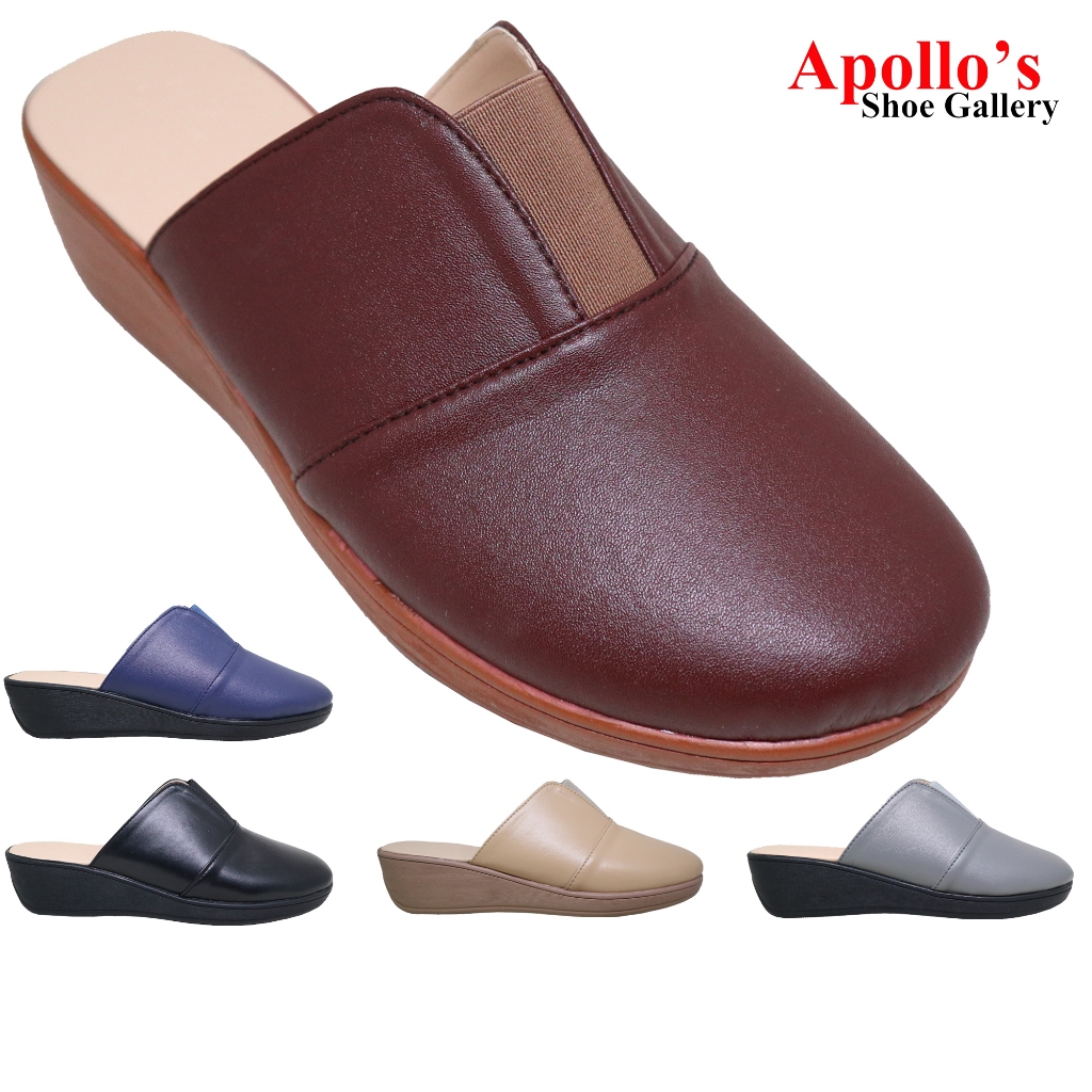 Apollo 8955 MARIKINA MADE Ladies Wedge Sandals mules half shoe | Shopee ...