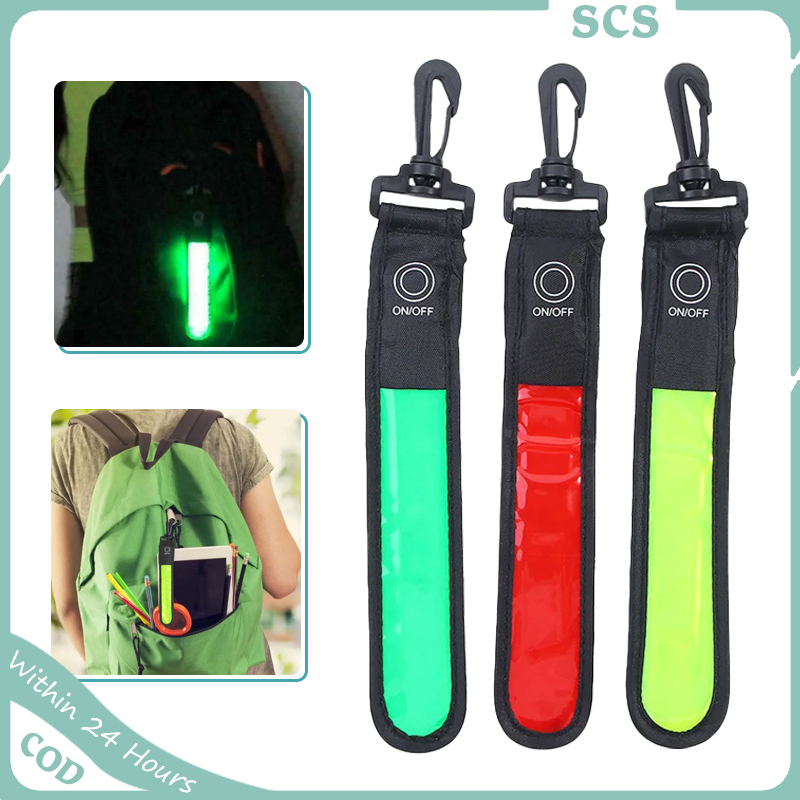 Safety Reflective Backpack Tags LED Bicycles Reflective Light Strip ...