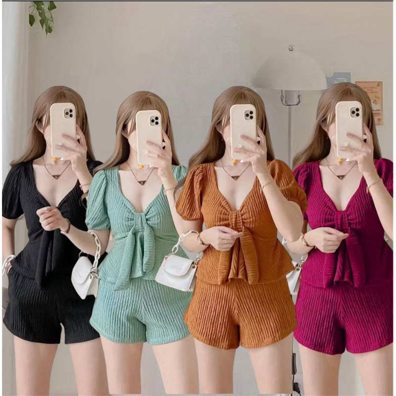Hanna Terno Coordinates Set - Barbara Top and Shorts for Women S to ...