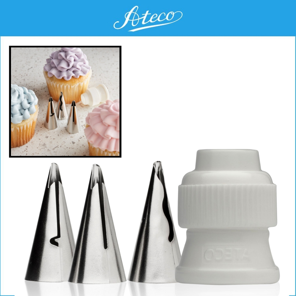 Ateco 384 Stainless Steel Ruffle Piping Tip Decorating Icing Tip (1pc ...