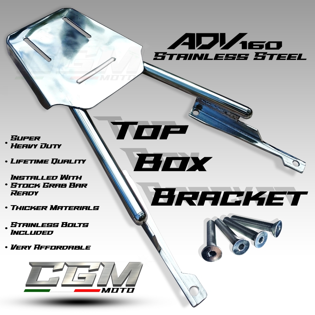 ADV 150 /160 TOP BOX BRACKET STAINLESS STEEL TOP BOX BRACKET W/HANDLE ...