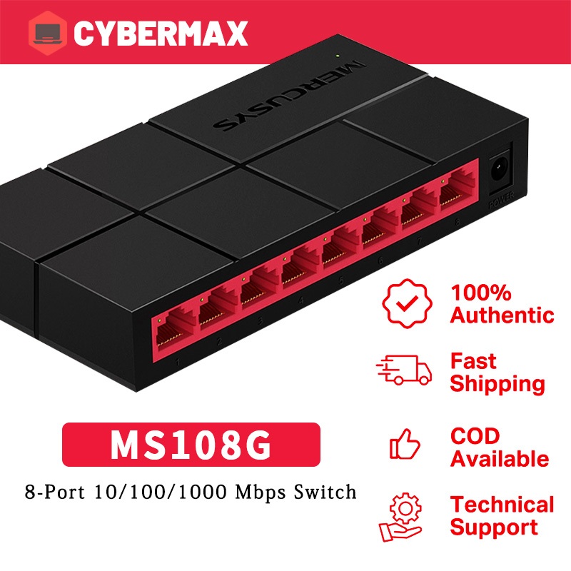 Mercusys MS108G Switch 8-Port 10/100/1000 Mbps Desktop Network Switch ...