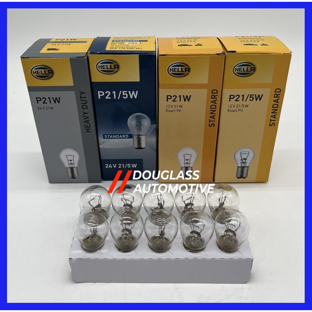 (10pcs/box) HELLA Tail Light Brake light bulb P21, P21/5w, 1034, 1141 ...
