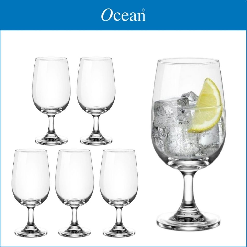 Ocean Glassware Society Water Goblet Drinking Glass Clear 345 mL ( Set ...