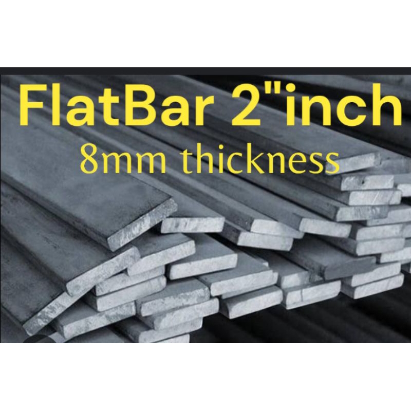 Flat Bar 2" inch Width 8mm Thickness sold per 1Foot 2Feet 3FEET 4Feet ...