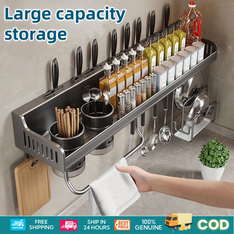 kitchen Seasoning storage rack Wall Hanging Condiments Organizer ...