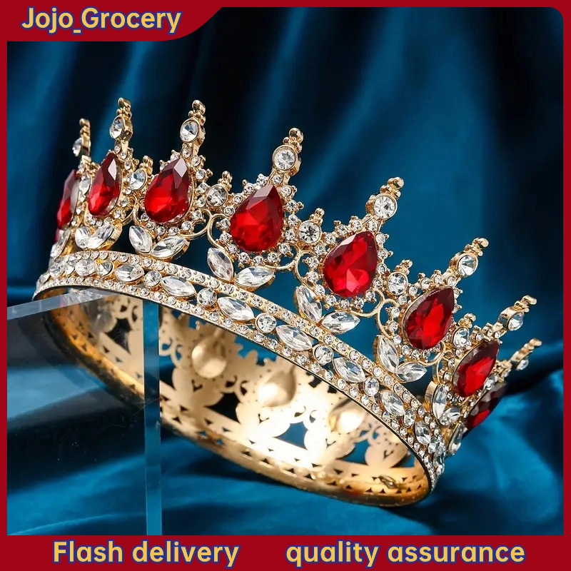 【In Stock】Luxury Queen Crown Royal King Crown Metal Round Pageant ...