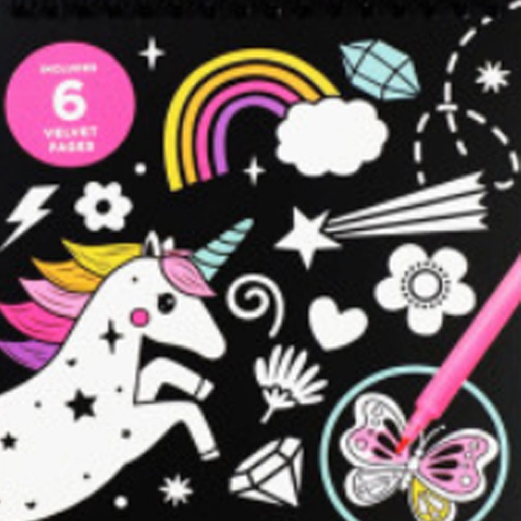 Coloring Set DY08110 A5 Velvet Coloring Activity Book - Kids Ink ...