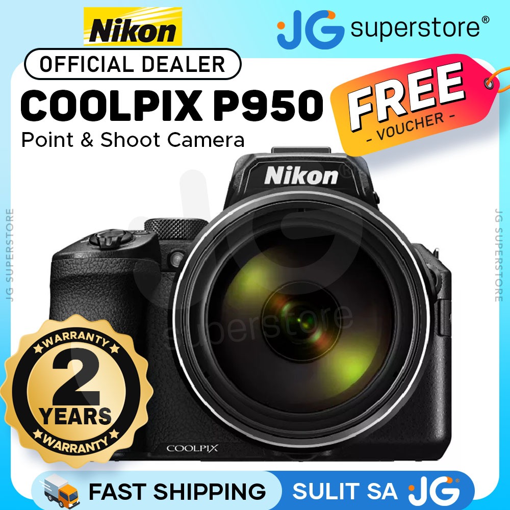 Nikon COOLPIX P950 Digital Bridge Camera w/ Built-In 24-2000mm Lens, 16 ...