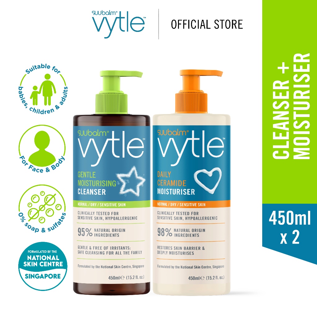 Vytle Cleanser 450ML and Moisturizer 450ML Bundle | Shopee Philippines