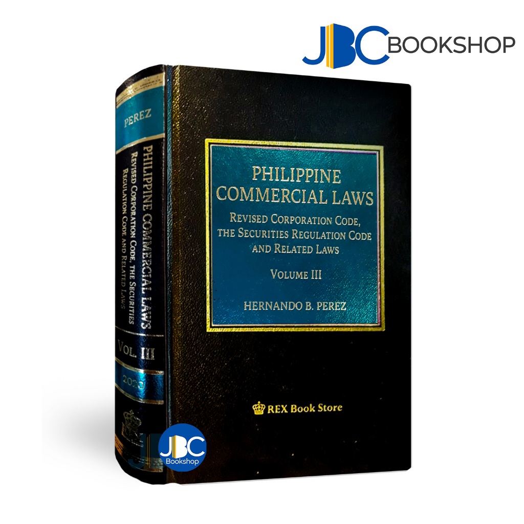 Vol 3 Philippine Commercial Laws Volume 3 by Perez | Shopee Philippines
