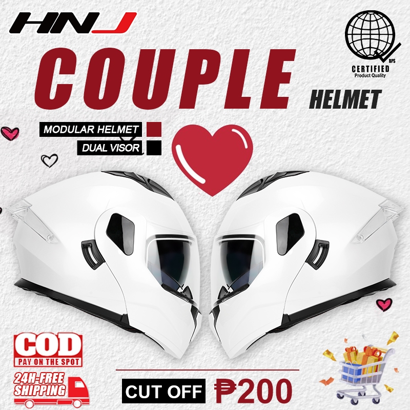 HNJ 937 couple helmet buy 1 take 1 modular helmet for motorcycle dual ...