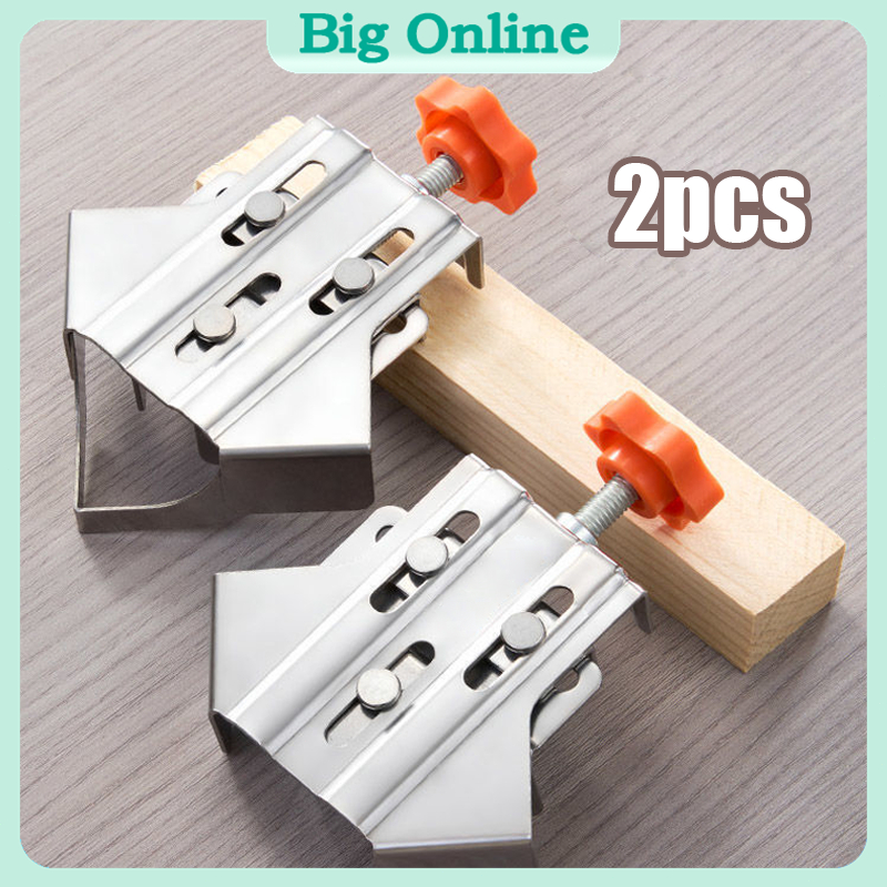2pcs 90 Degree Woodworking Angle Clamp Stainless Steel Quick Right ...