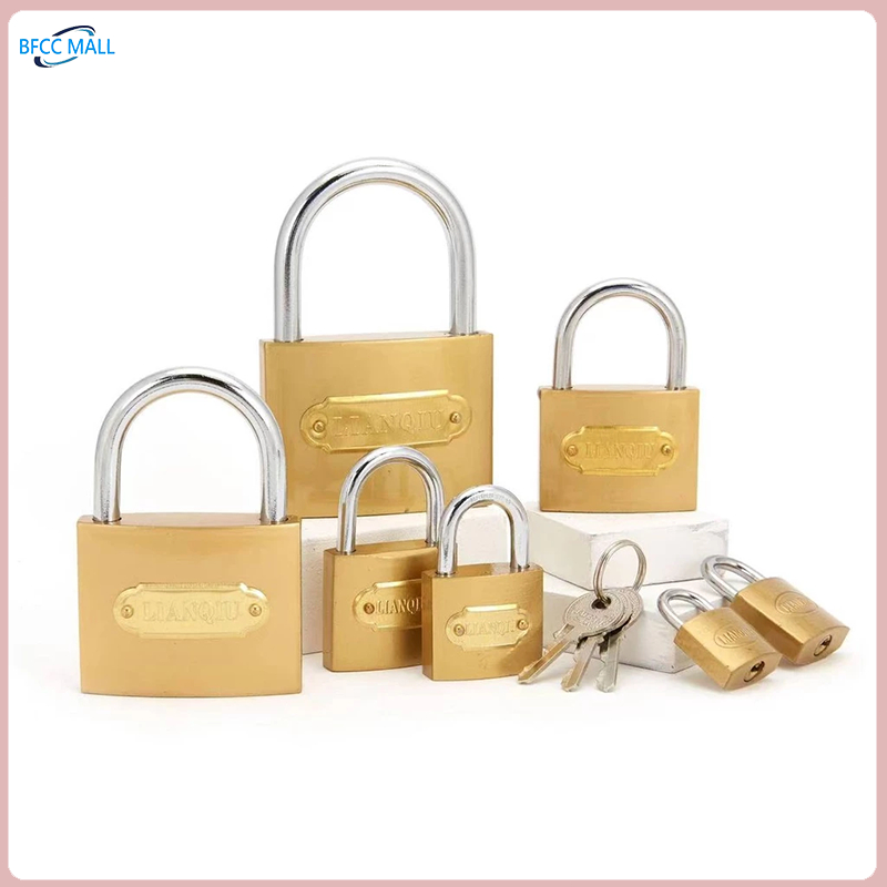 Heavy-duty Brass Plated Padlock Square Circle padlock High quality ...