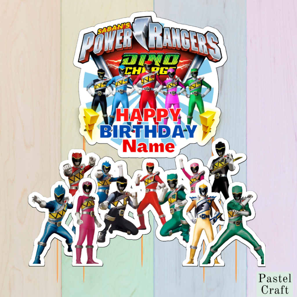 Power Rangers Customized Cake Topper for Birthday Party / Events ...