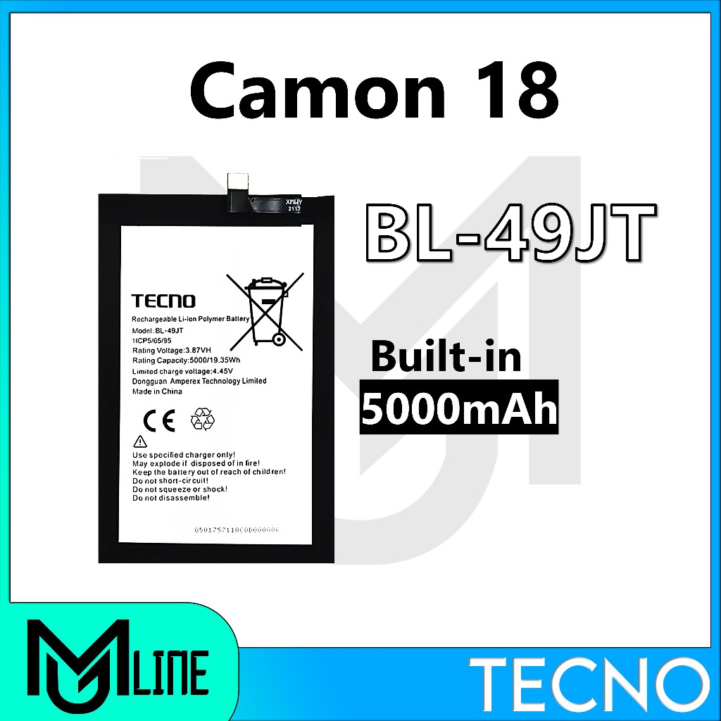 Tecno Camon 18 BL-49JT CH6 CH6N | Shopee Philippines