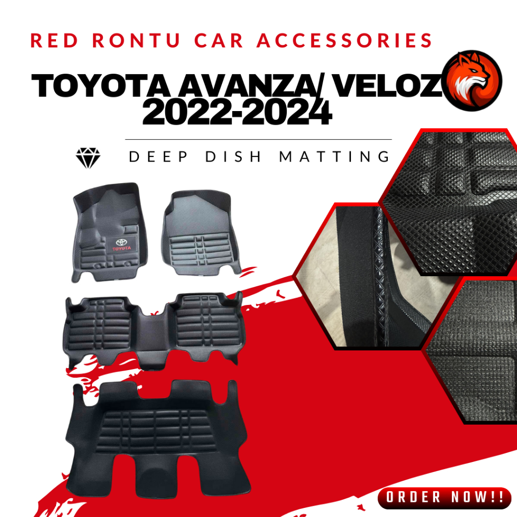 Toyota Veloz (2022-2025) Premium Diamond Deep Dish Car Floor Matting ...