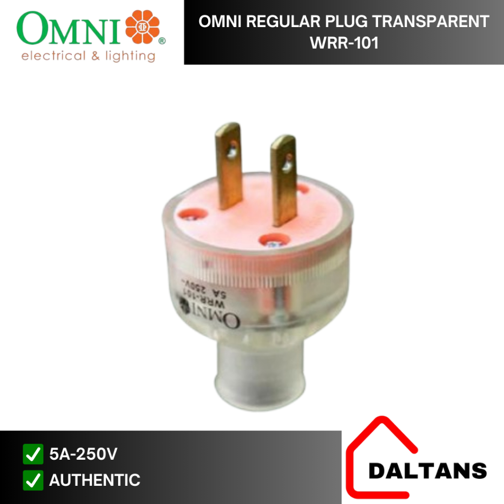 OMNI REGULAR RUBBER PLUG TRANSPARENT 5A 250V -WRR 101 | Shopee Philippines