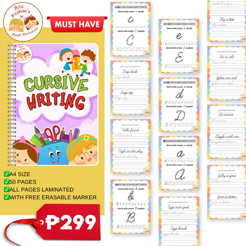 Laminated Cursive Writing | Shopee Philippines