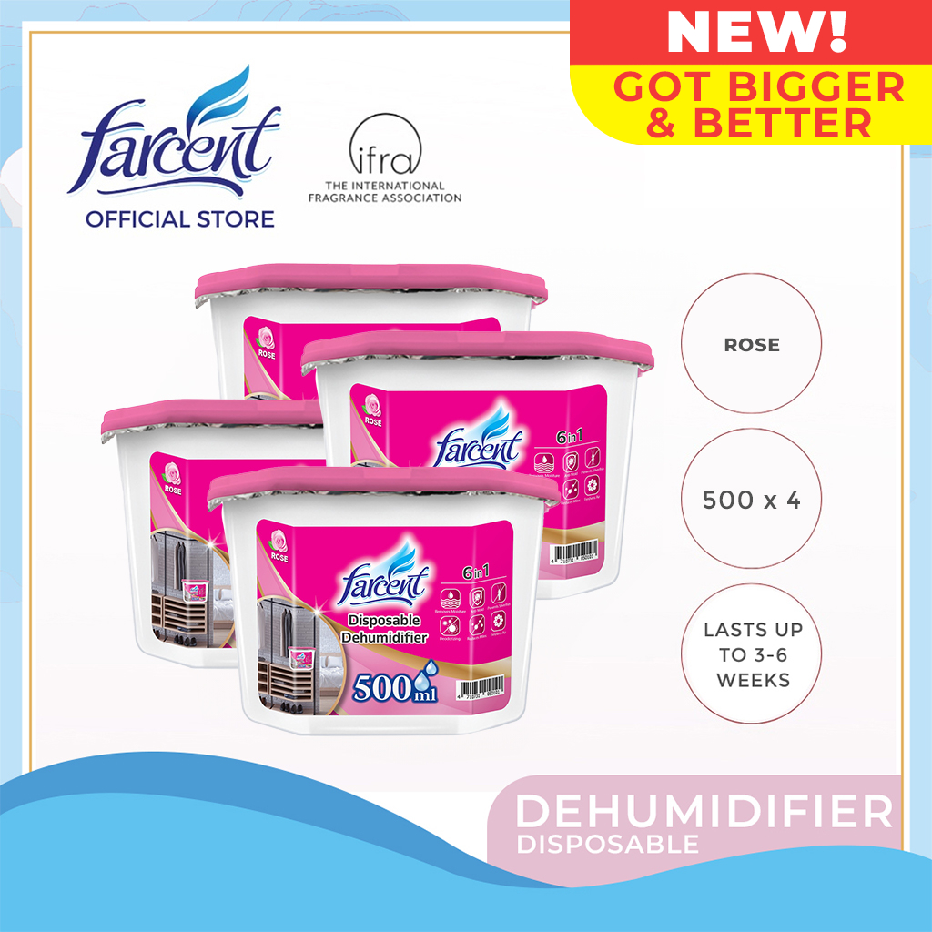 Farcent Disposable Dehumidifier - Rose Set of 4 (500ml each) | Shopee Philippines