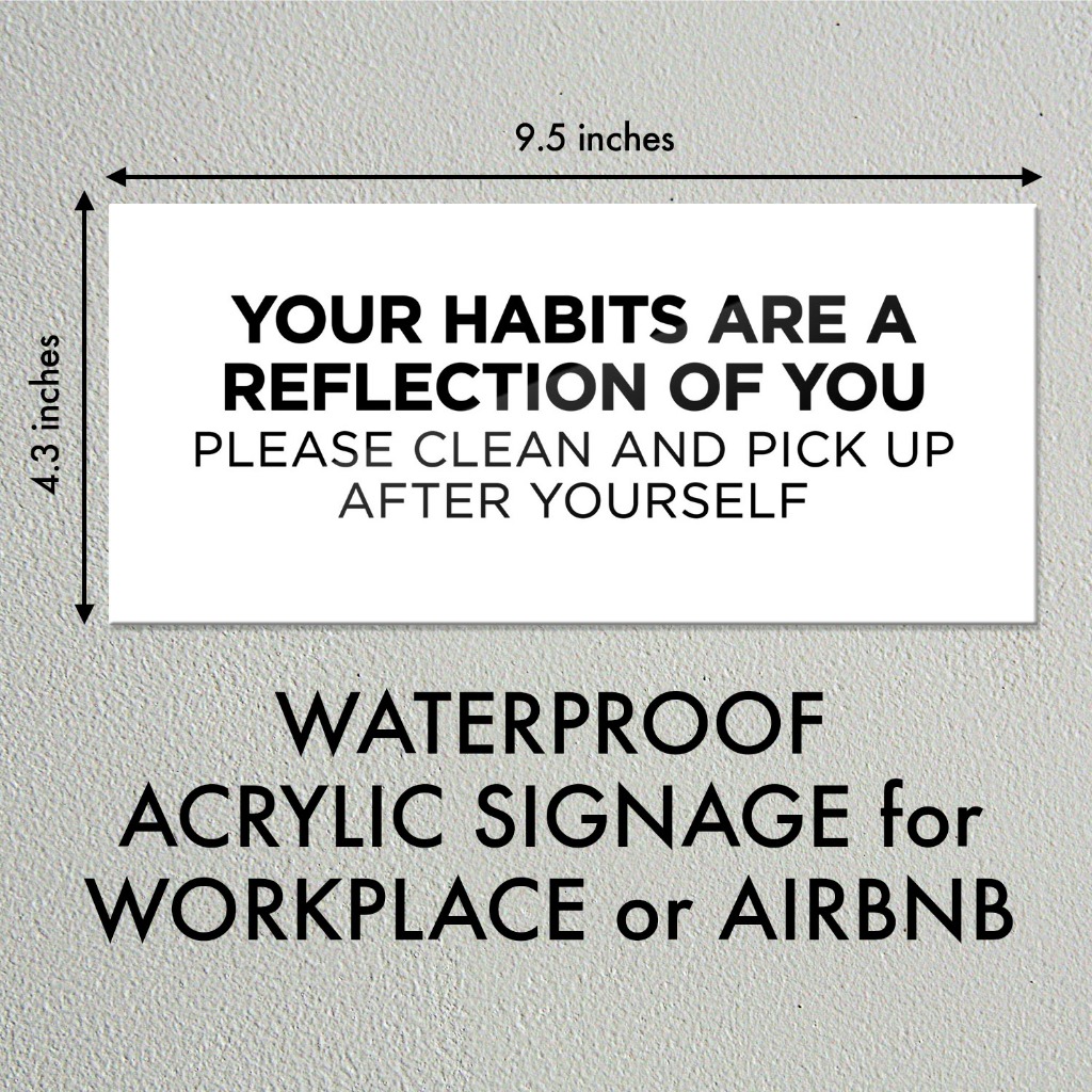 House Office Reminder Acrylic Sign For Offices, Workplace, Airbnb ...