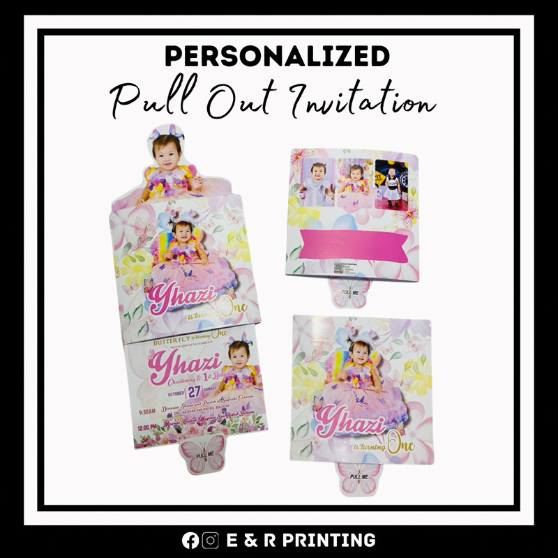 Personalized Pull Out Invitation E&R Printing | Shopee Philippines