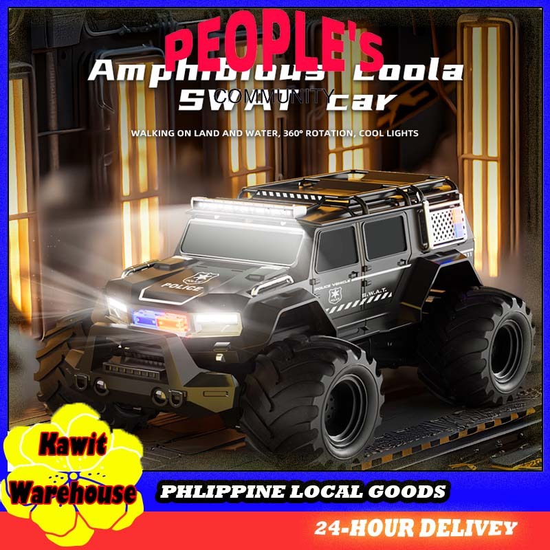 Remote control car Amphibious climbing SUV Police car with children's ...