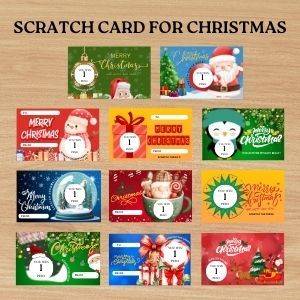 10PCS SCRATCH CARD FOR CHRISTMAS WITH SCRATCH OFF STICKER | Shopee ...