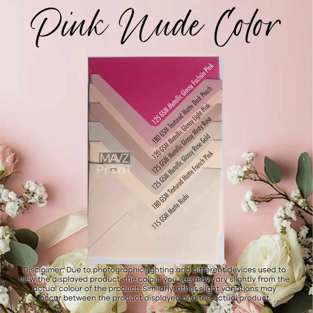 FAST SHIPPING Pink Nude Envelope for Wedding Baptismal Birthday Debut ...