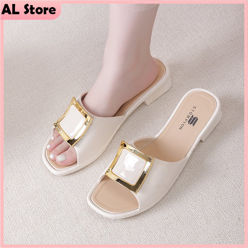 AL Korean Sandals For Women Flat Sandals Elegant Ladies Sandals Fashion ...