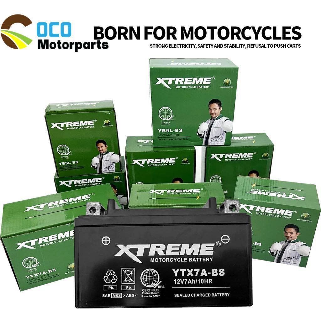 XTREME BATTERY MOTORCYCLE YB6.5L/YTX7A/YB3L/YTX5L/YTX7L/YTX4L/YB9L/YB5L ...