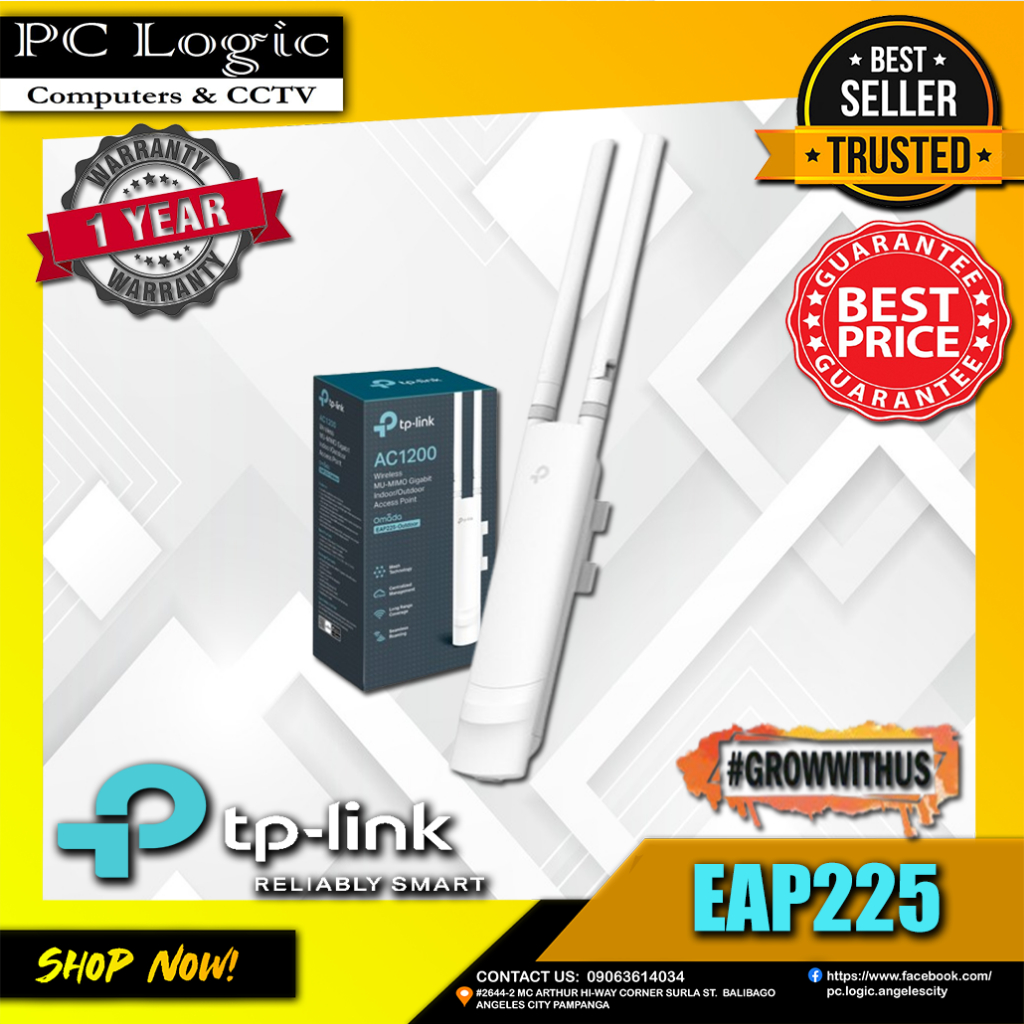 TP-LINK EAP225-OUTDOOR AC1200 WIRELESS MU-MIMO GIGABIT INDOOR OUTDOOR ...