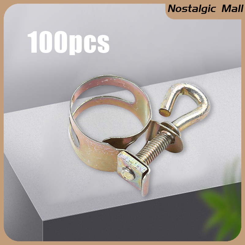 100pcs LPG Hose Clamp With Screw Lock 1/2" Metal Gas Stove Hose Clips ...