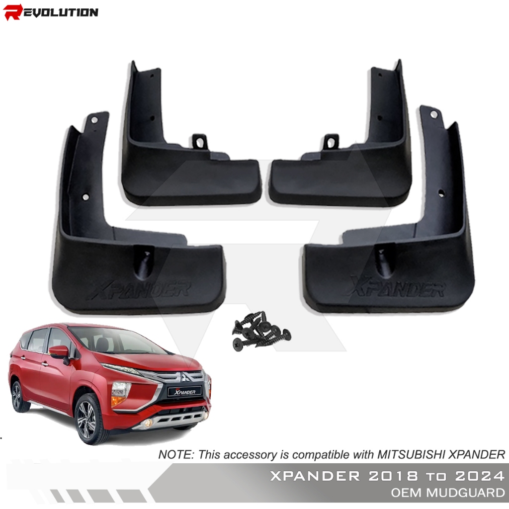 REVO 4pcs Mitsubishi XPANDER 2018 to 2024 OEM Mudguard with screw ...