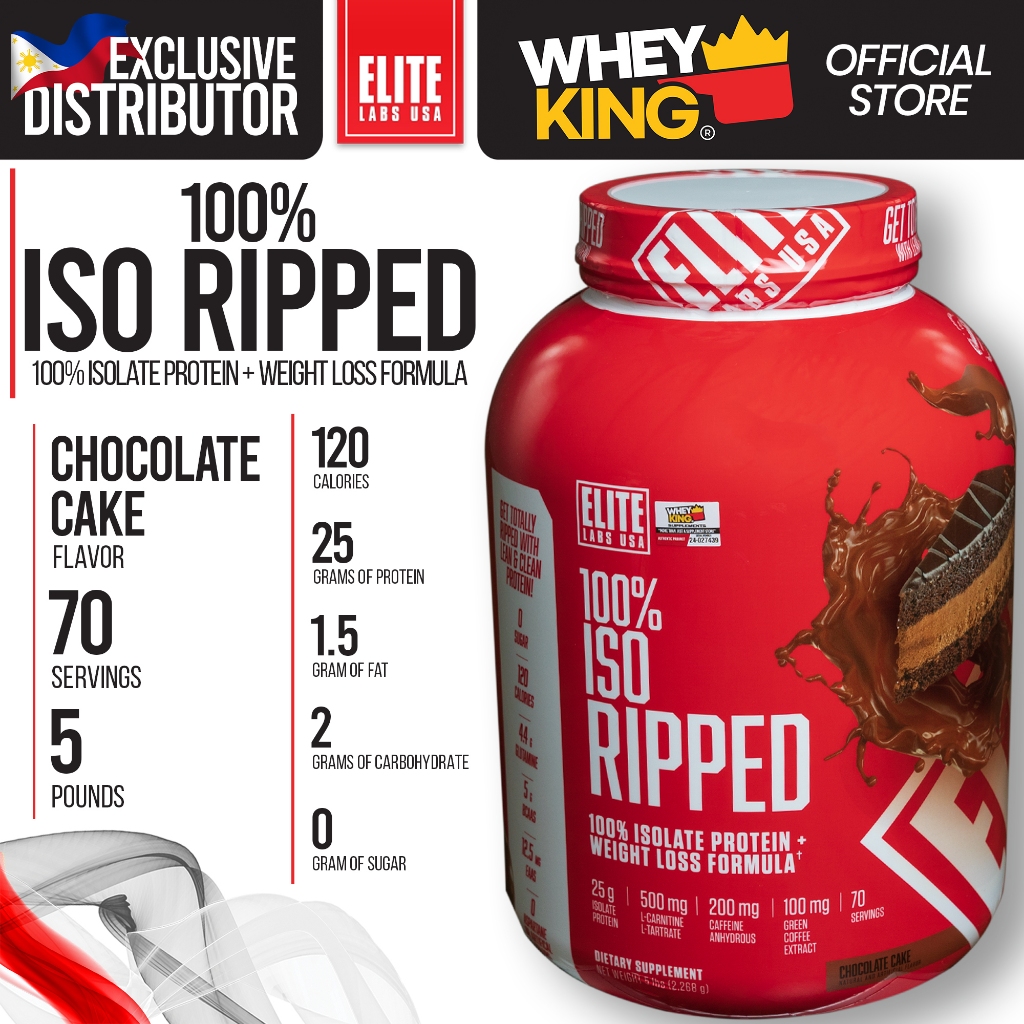ELITE LABS ISO RIPPED 5lbs 100% Isolate Whey l FREE NCF Raspberry ...
