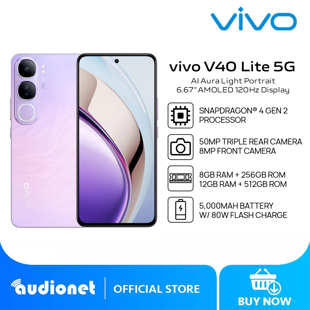 vivo V40 Lite 5G Smartphone | 8GB+256GB/12GB+512GB | Snapdragon® 4 Gen 2 | 6.67” AMOLED Display ...