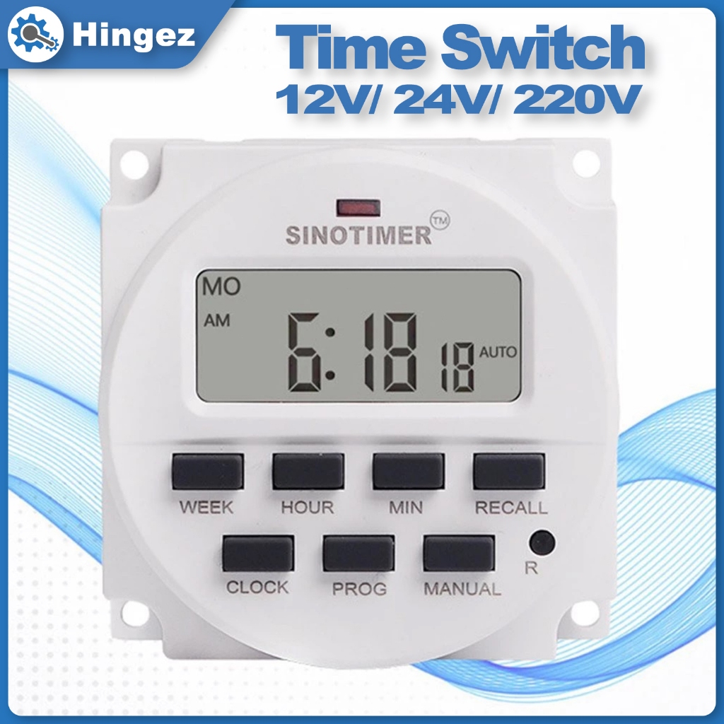 SINOTIMER 220V Weekly 7 Days Digital Programmable Timer Power Control ...