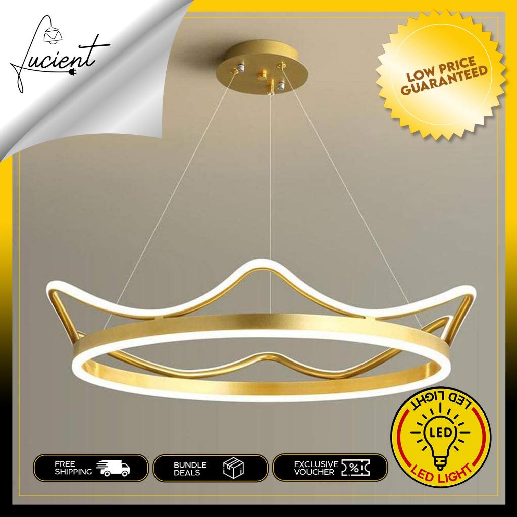 LUCIENT Gold light idea led aluminium new crown pendant lamp modern ...
