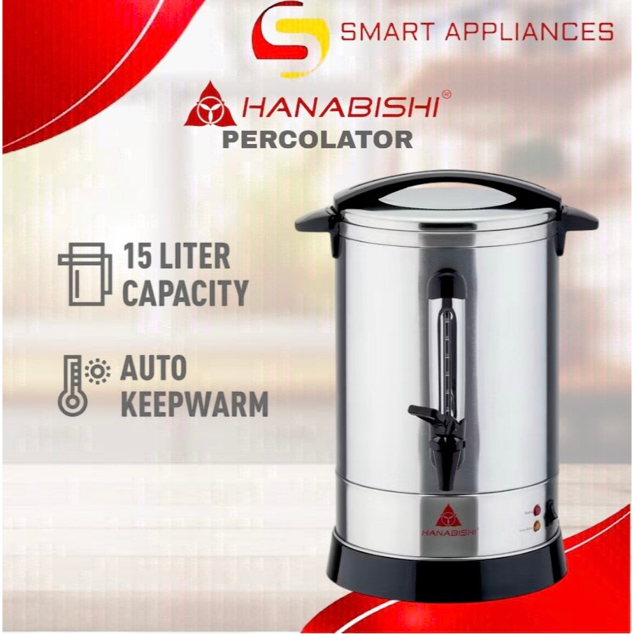 Hanabishi Percolator 15 Liters HPERCO-15SS 2in1 Water and Coffee Boiler ...