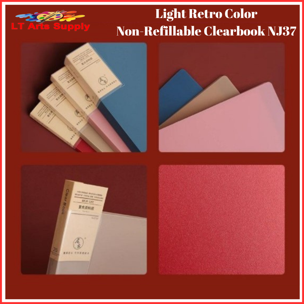 Light Retro Color Non-Refillable Clearbook Display Book Size A4 (Random ...