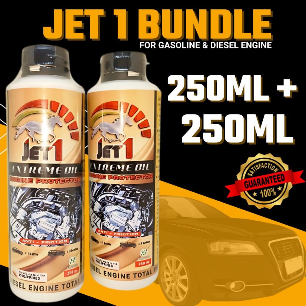 JET 1 Extreme Oil Engine Protector 250ml (2 BOTTLES) for Gas & Diesel ...